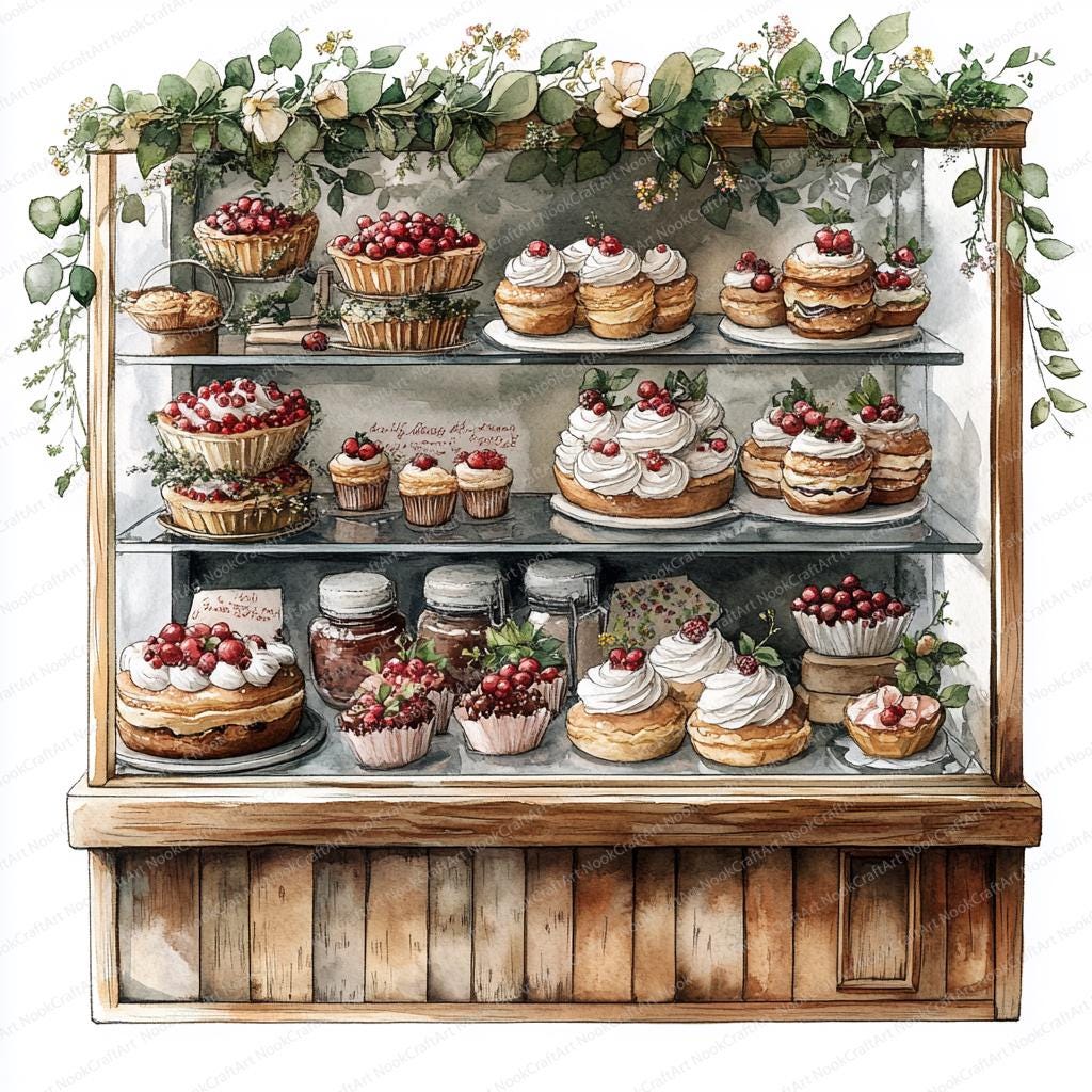 24 Bakery Spring Pastries Clipart | Delightful Sweet Treats Collection ...