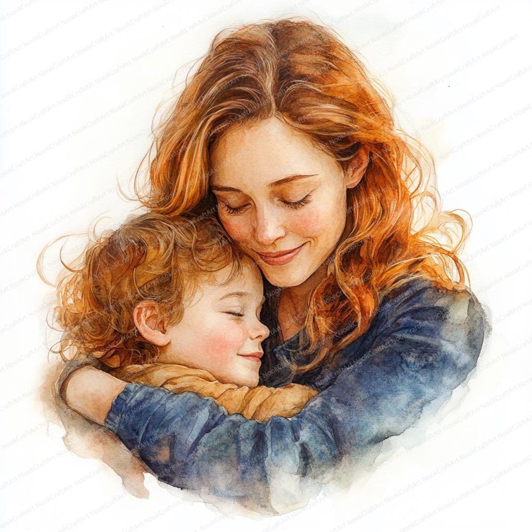 20 Mother Hugging Child Clipart | Loving Family Illustration Design ...