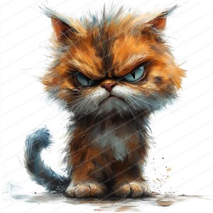 15 Cartoon Evil Cat Clipart | Whimsical Feline Art Collection ...