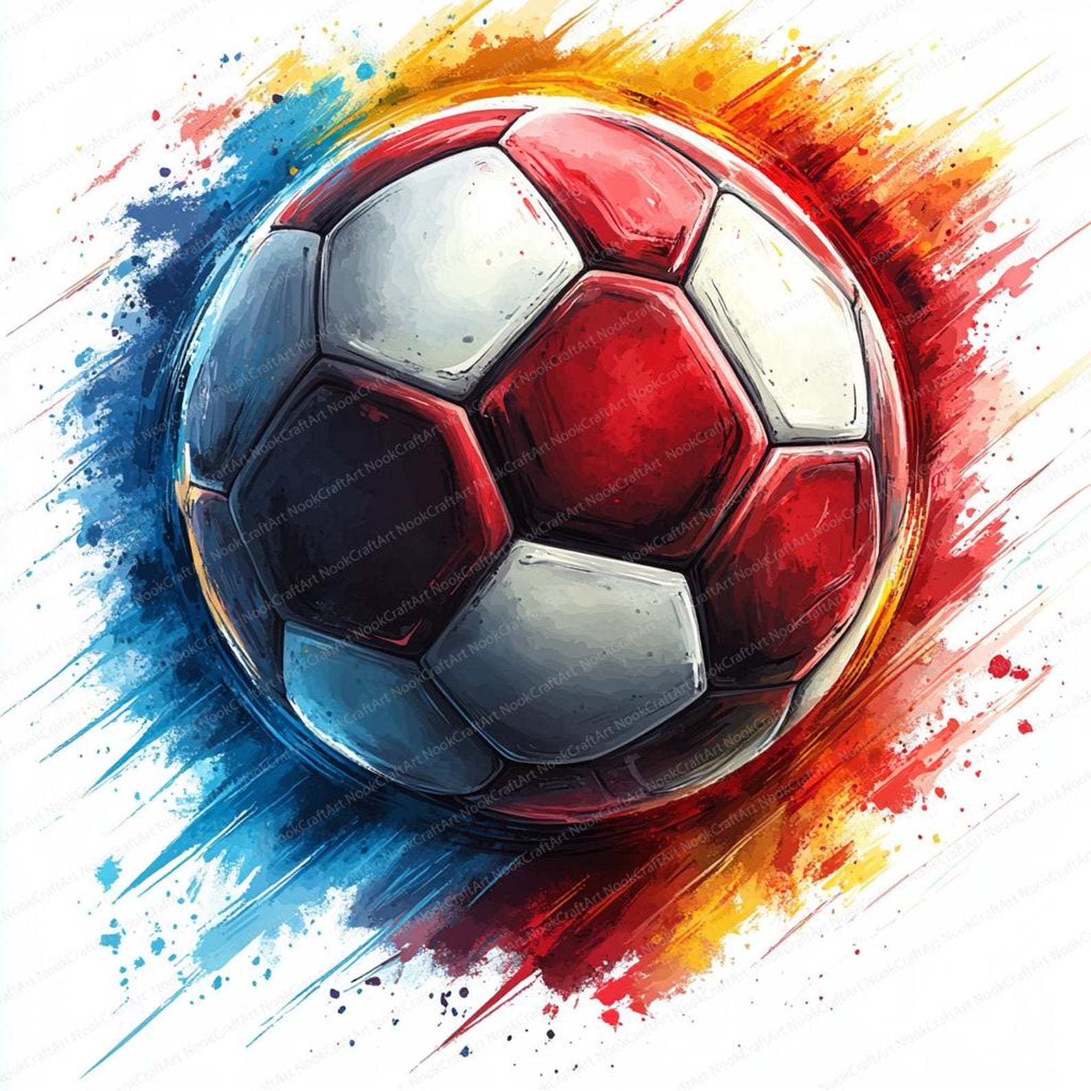 14 Soccer Ball Clipart | Football Clipart Bundle | Printable Watercolor ...