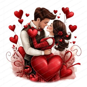 15 Valentine's Day Couple Clipart | Cute Romantic Art | High Quality ...