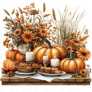 14 Fall Thanksgiving Clipart | Autumn Harvest | Printable Watercolor ...