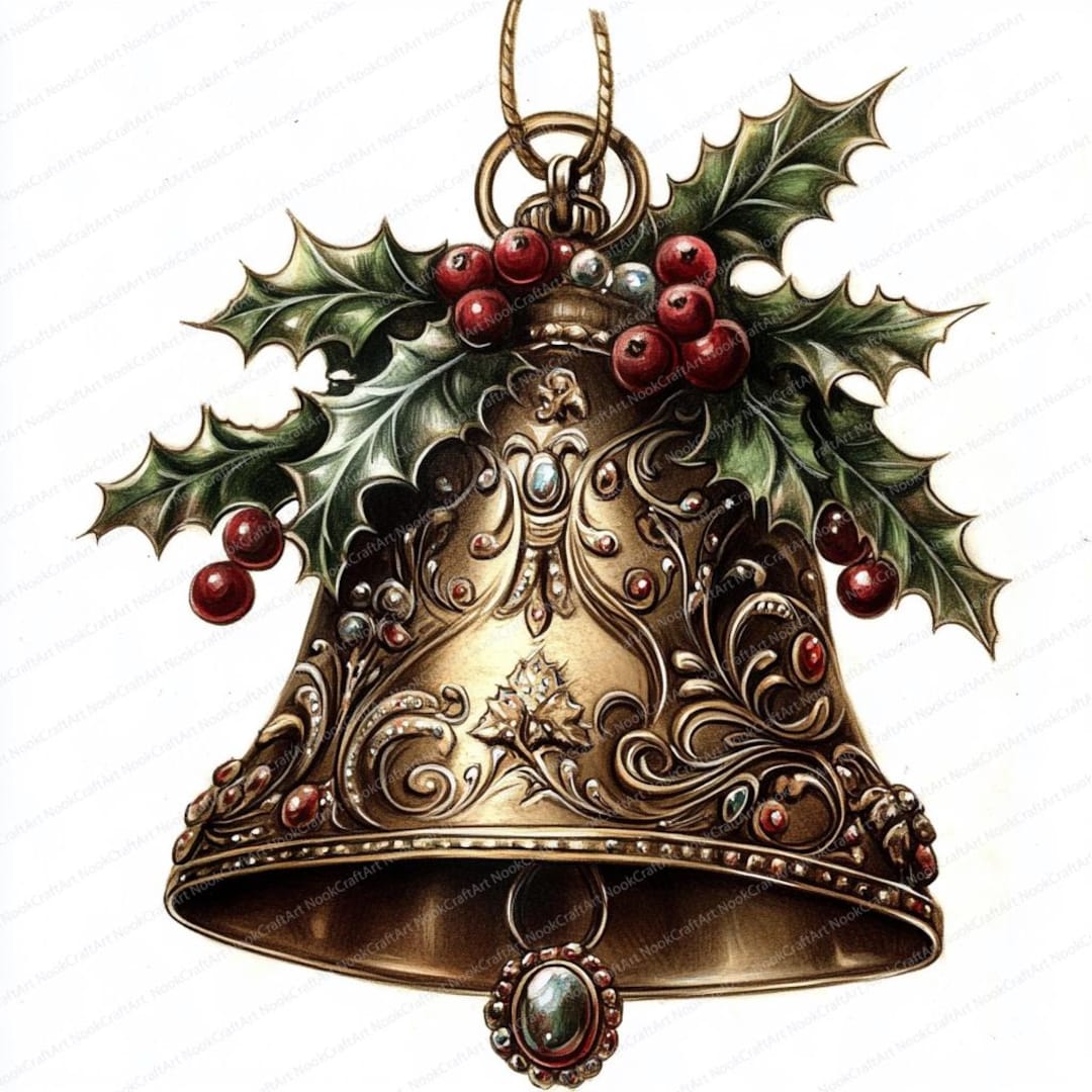 16 Clipart Christmas Bells | Festive Christmas Bells Clipart Bundle ...