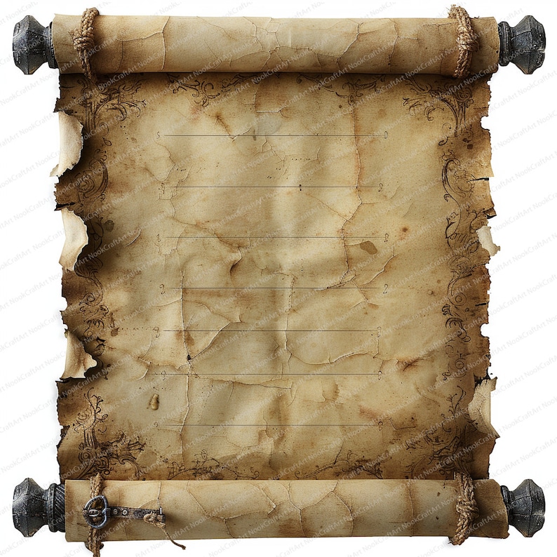 12 Imágenes prediseñadas de pergaminos medievales / Pergaminos vintage ...