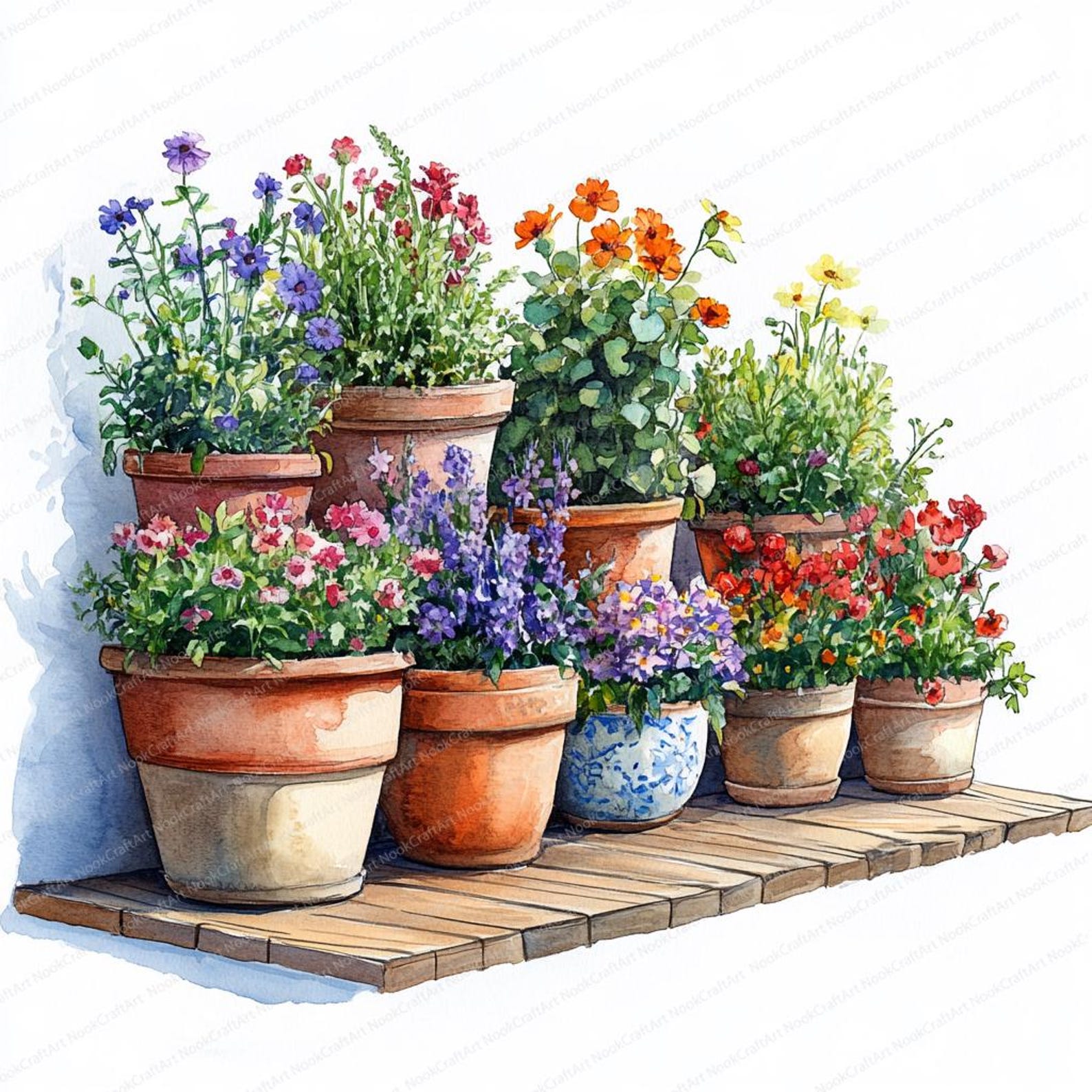 20 Flower Pot Clipart Collection | Artistic Plant Container ...