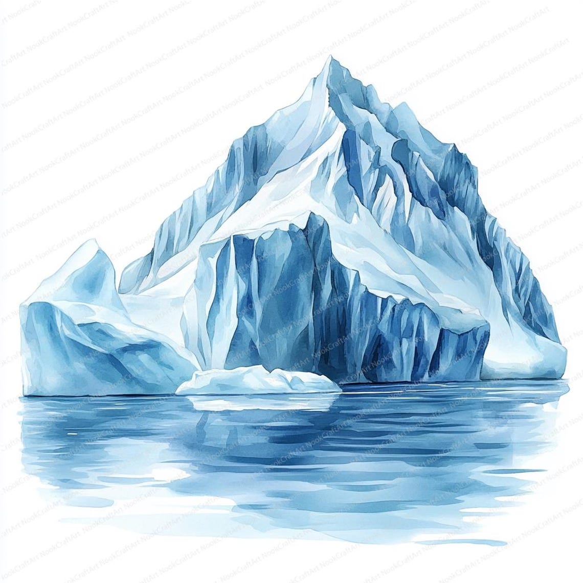 20 Iceberg Clipart | Watercolor Ice Mountains Images | Printable Jpgs ...