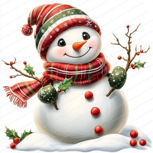 Charming Snowman Clipart Bundle | 14 Adorable High-quality Designs ...