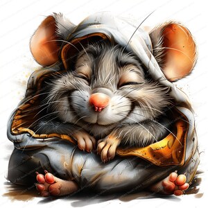 14 Whimsical Rat Illustrations Bundle | Funny Rat Clipart | High ...