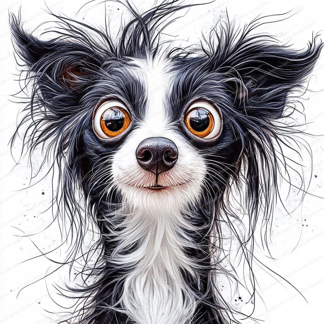 Frazzled Dog Clipart | 14 High Quality Jpgs | Printable Watercolor ...