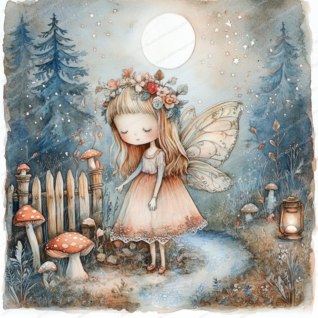 Whimsical Fairy Clipart | 14 High Res Watercolor Jpgs | Printable ...