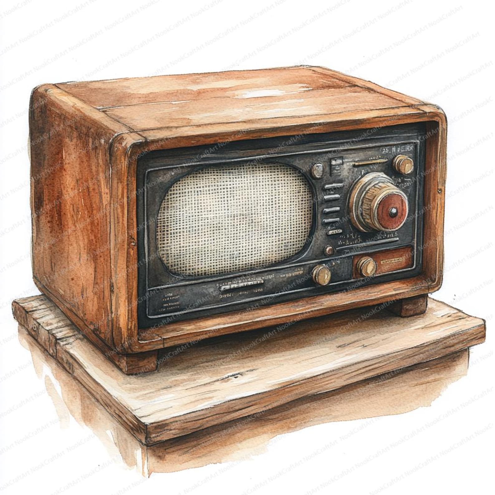 20 Vintage Radio Clipart | Retro Radio Design Elements| Printable ...