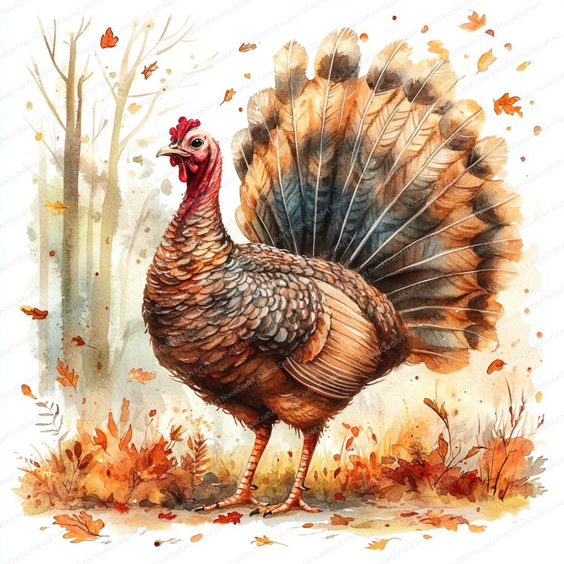 21 Colorful Turkey Feather Clipart | Thanksgiving Holiday Design Asset ...