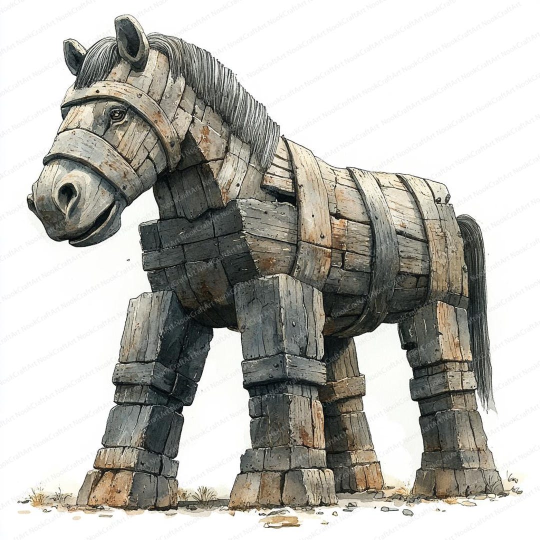 20 Trojan Horse Clipart | Digital Ancient Intrigue Illustrations ...