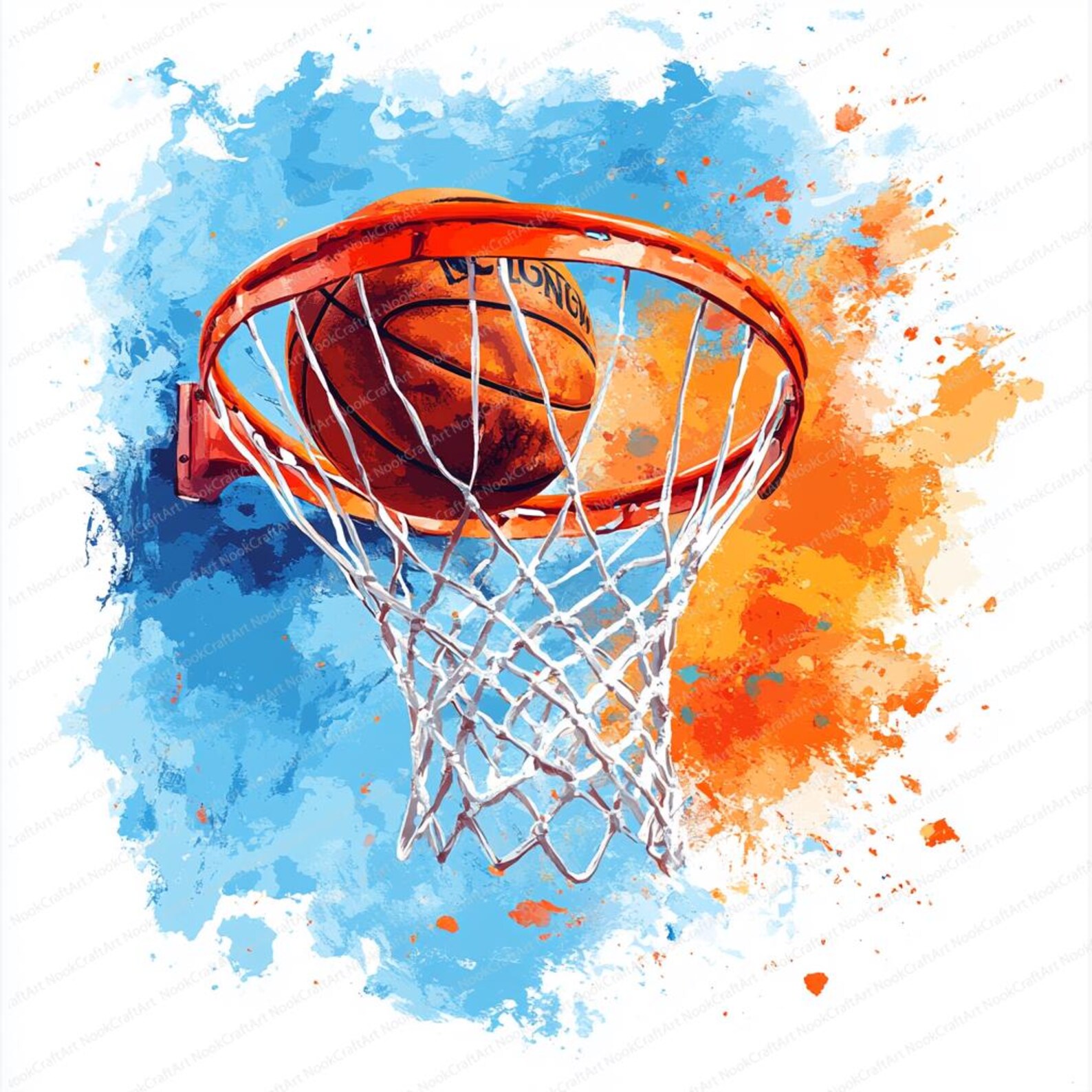 18 Basketball Hoop Clipart | Slam Dunk Vector Graphics | Printable ...
