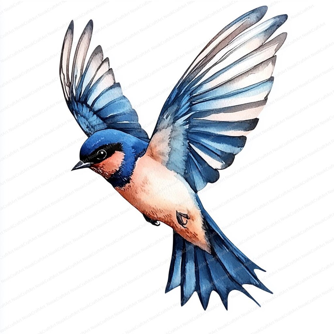 20 Swallow Bird Clipart | Watercolor Designs | Printable Art | High ...