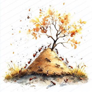 23 Ant Hill Building Clipart | Creative Ants in Action | Printable ...