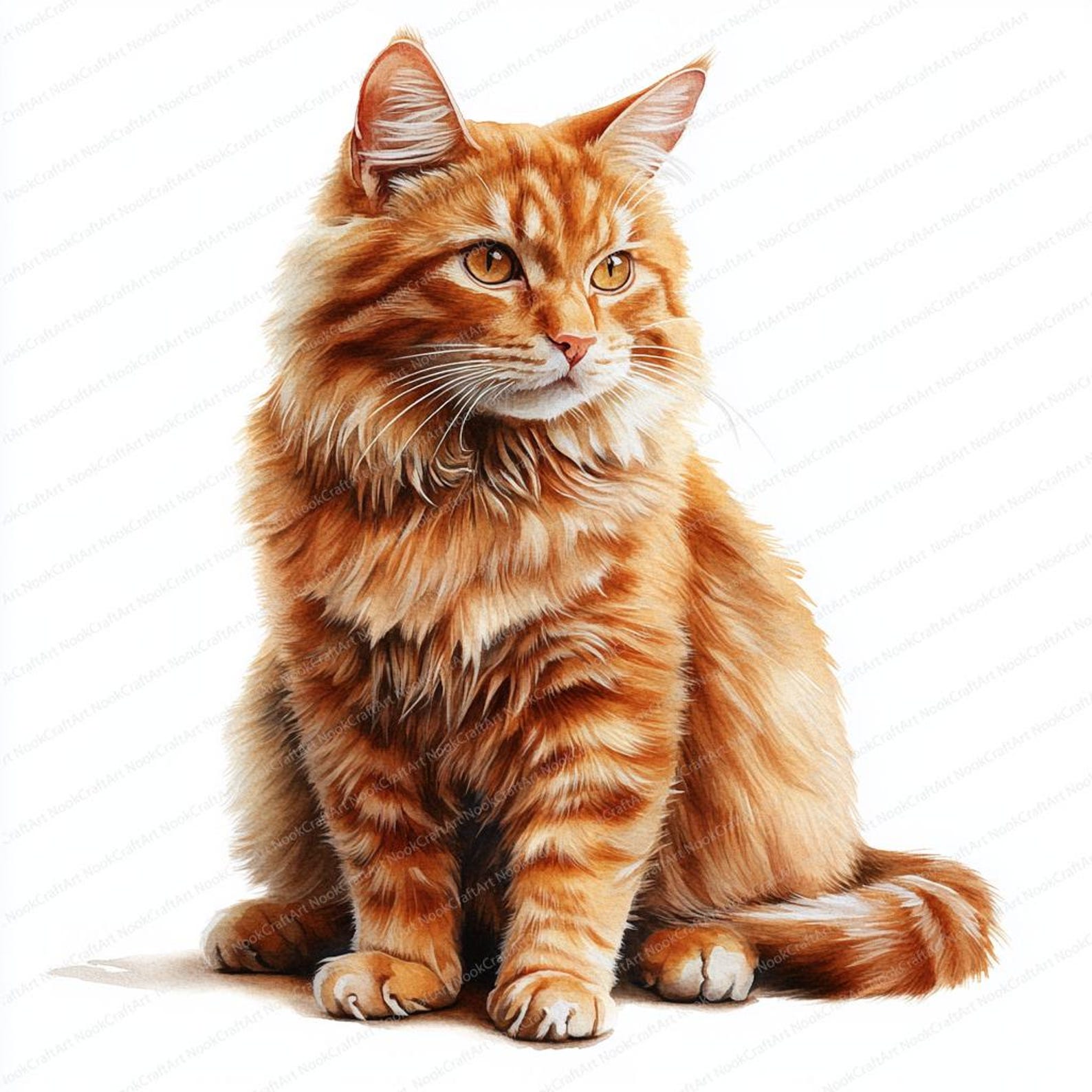 Ginger Cats Clipart | 20 High Quality Jpgs | Nursery Art | Digital ...
