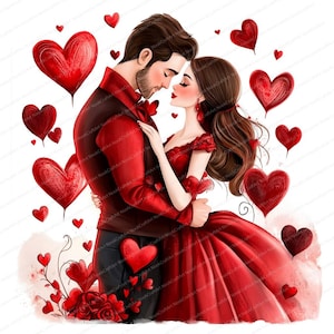 15 Valentine's Day Couple Clipart | Cute Romantic Art | High Quality ...