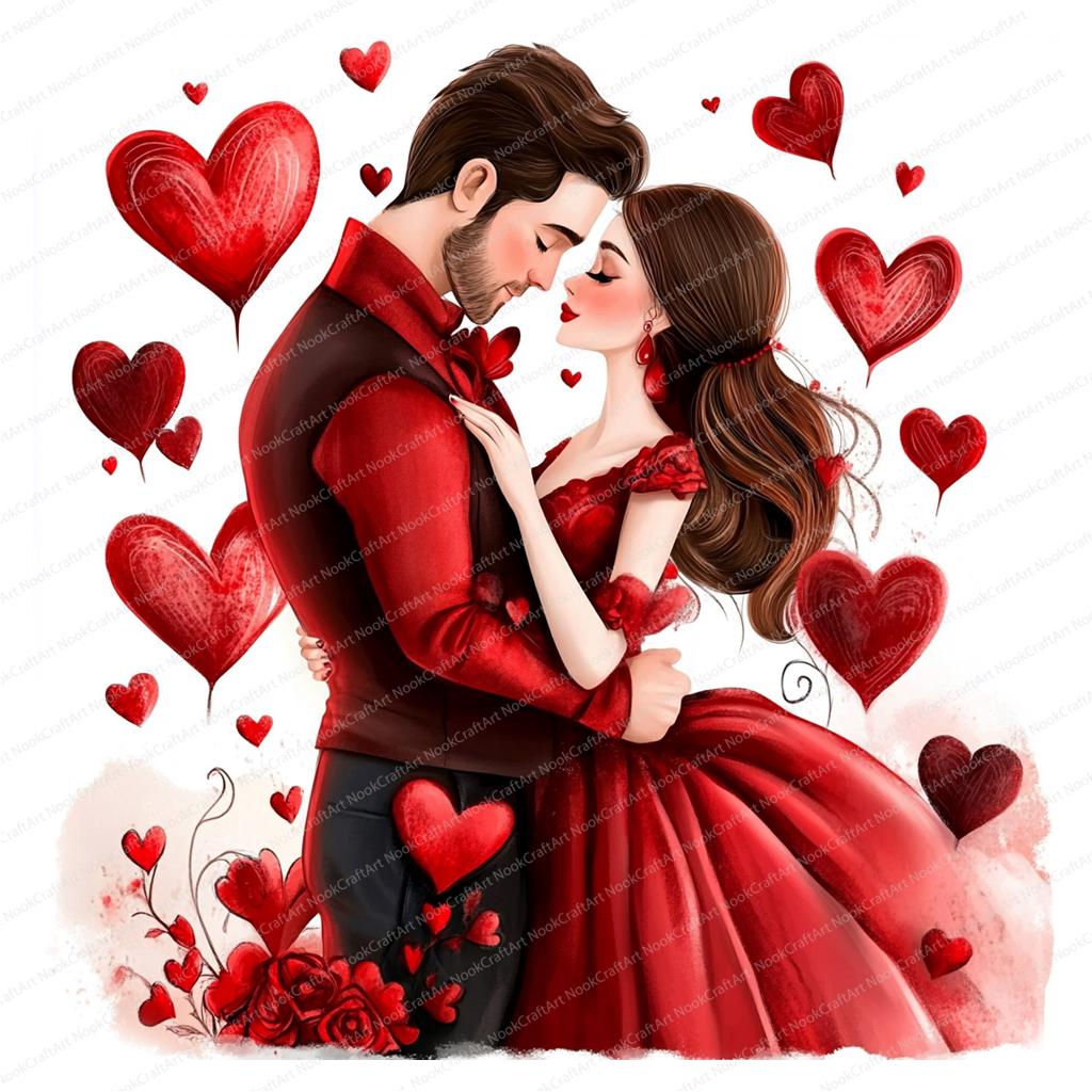 15 Valentine's Day Couple Clipart | Cute Romantic Art | High Quality ...