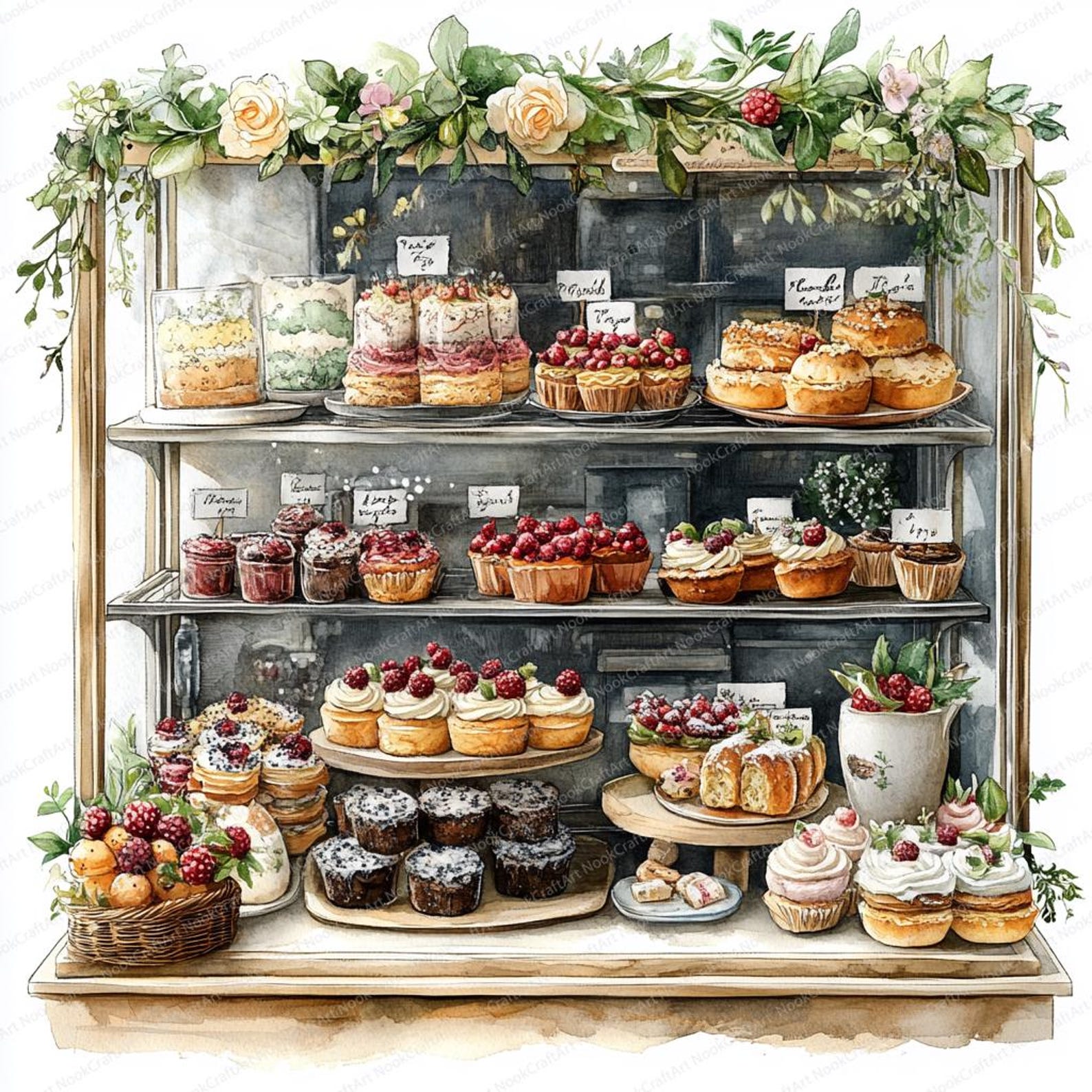 24 Bakery Spring Pastries Clipart | Delightful Sweet Treats Collection ...