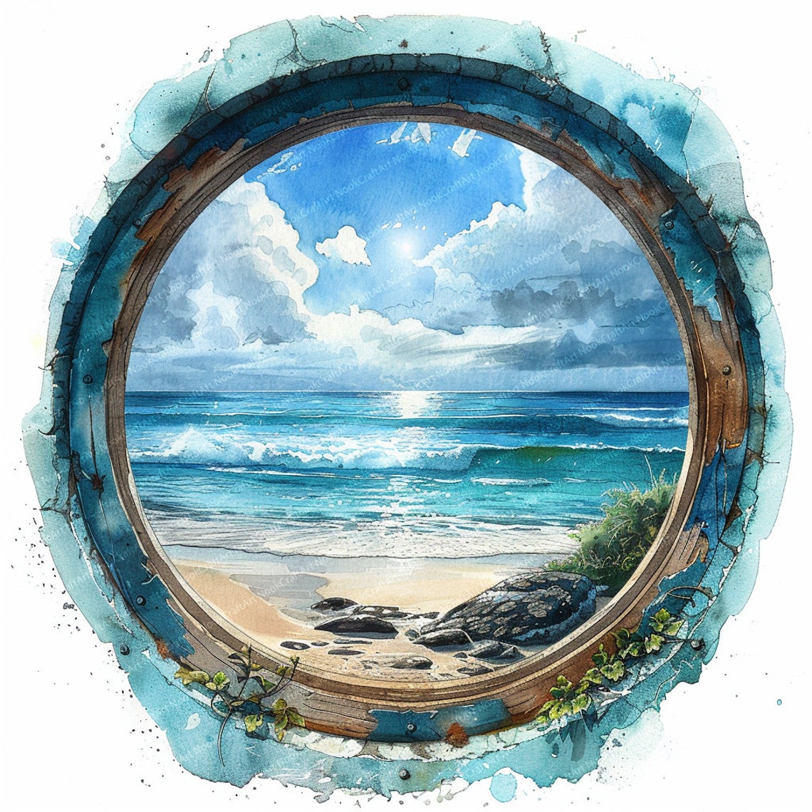 15 Window Ocean View Clipart | Window to Sea Clipart | Printable ...