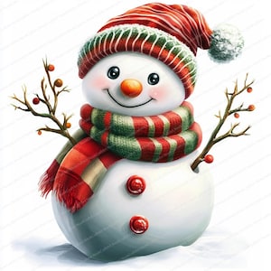 Charming Snowman Clipart Bundle | 14 Adorable High-quality Designs ...