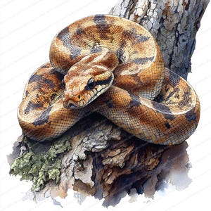 18 Snake Tree Clipart | Serpent Wrapped Around Trunk | Printable ...
