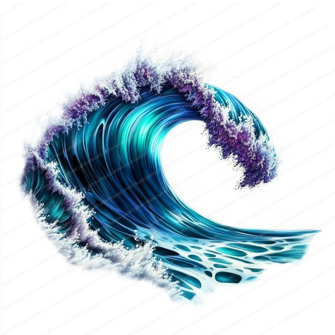 16 Wave Clipart | Beach Wave Clipart Bundle | Printable Watercolor ...