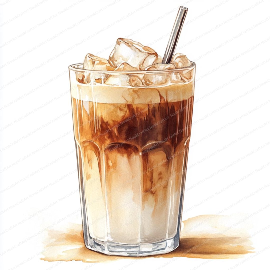 24 Iced Latte Clipart | Refreshing Coffee Graphics | Printable ...