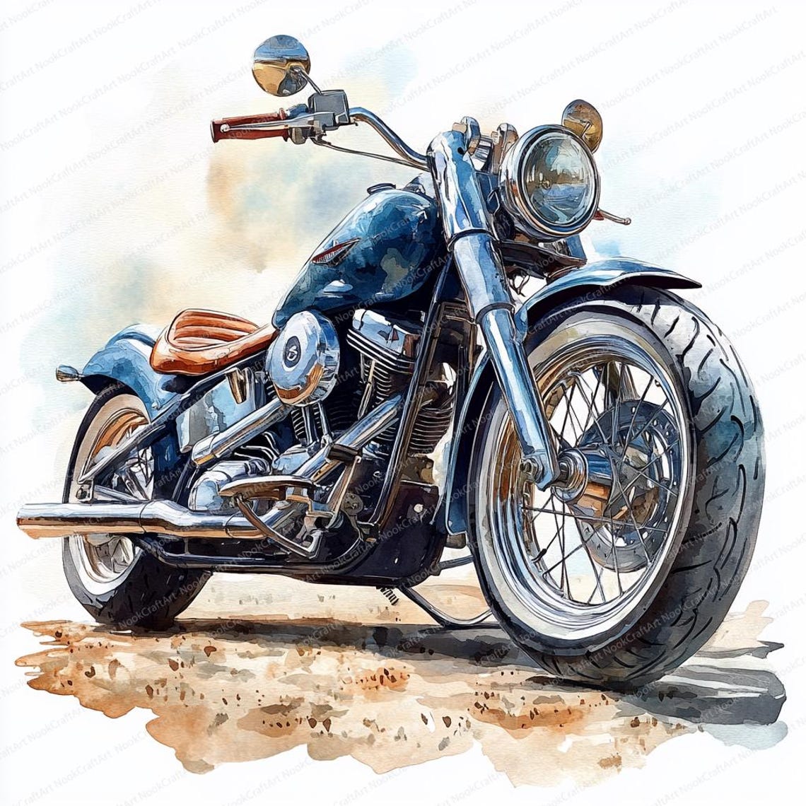18 Classic Chopper Clipart Set | Vintage Motorcycle Graphics ...