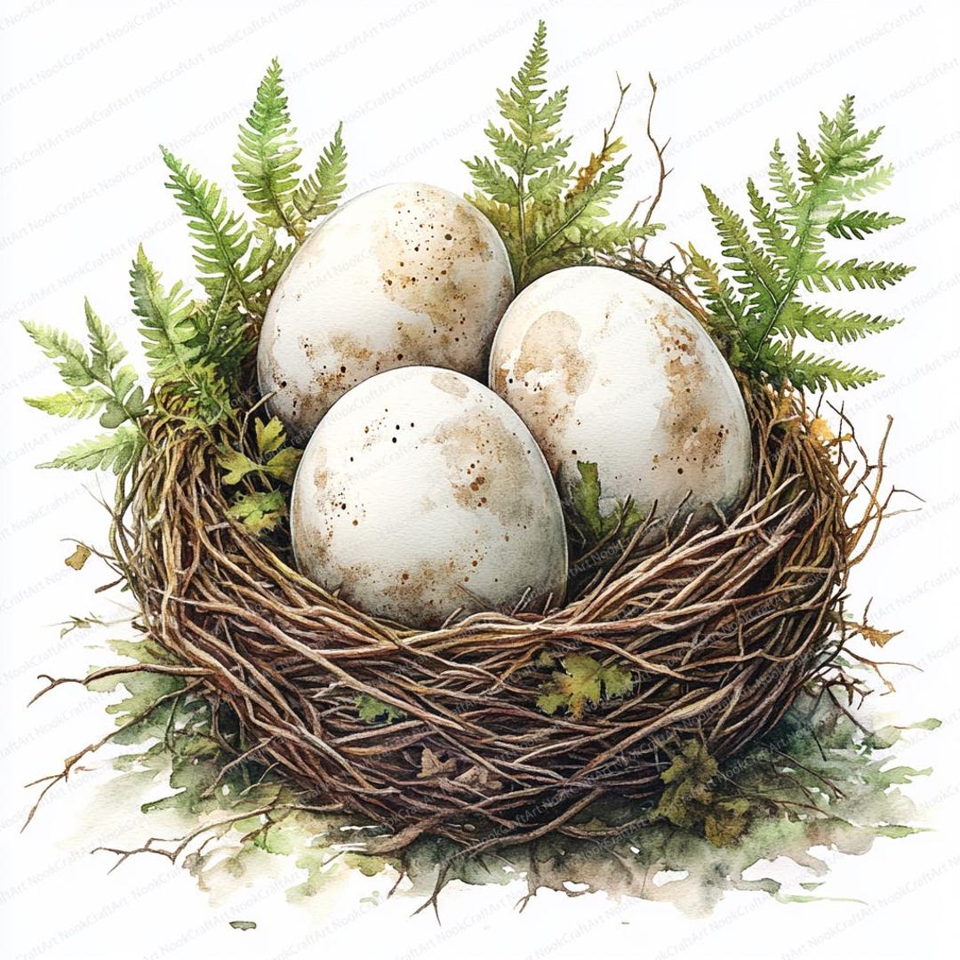 20 Dinosaur Egg Nest Clipart | Prehistoric Nesting Illustration ...