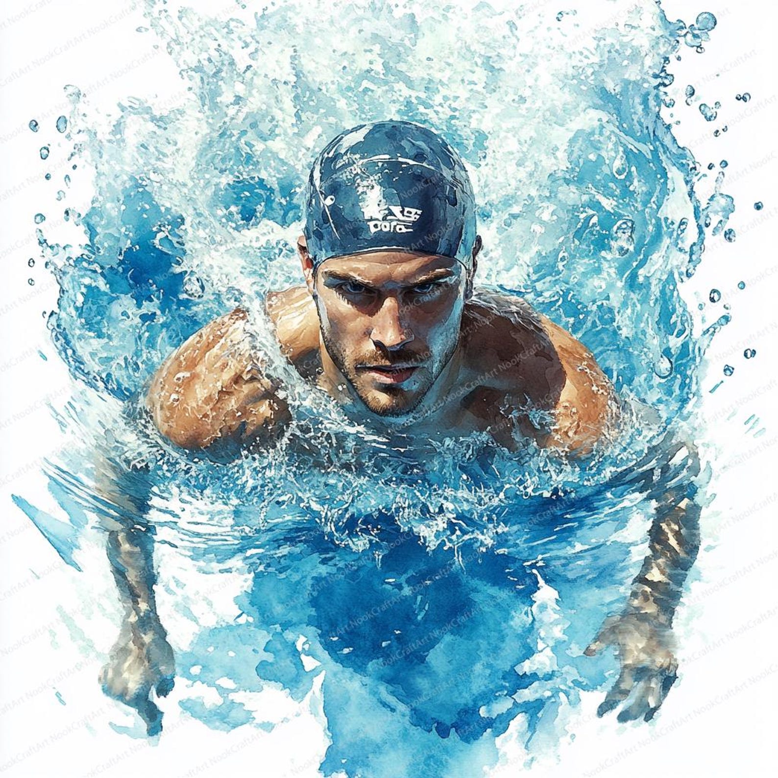 15 Swimmer Water Clipart | Dynamic Sports Illustration | Printable ...
