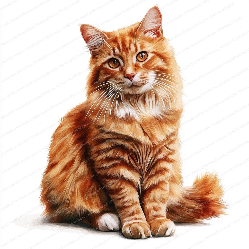 Ginger Cats Clipart | 20 High Quality Jpgs | Nursery Art | Digital ...