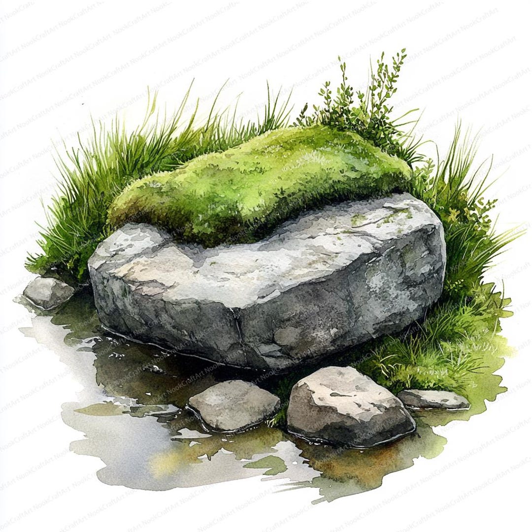 20 Moss Magic Clipart | Enchanting Nature Elements| Printable ...