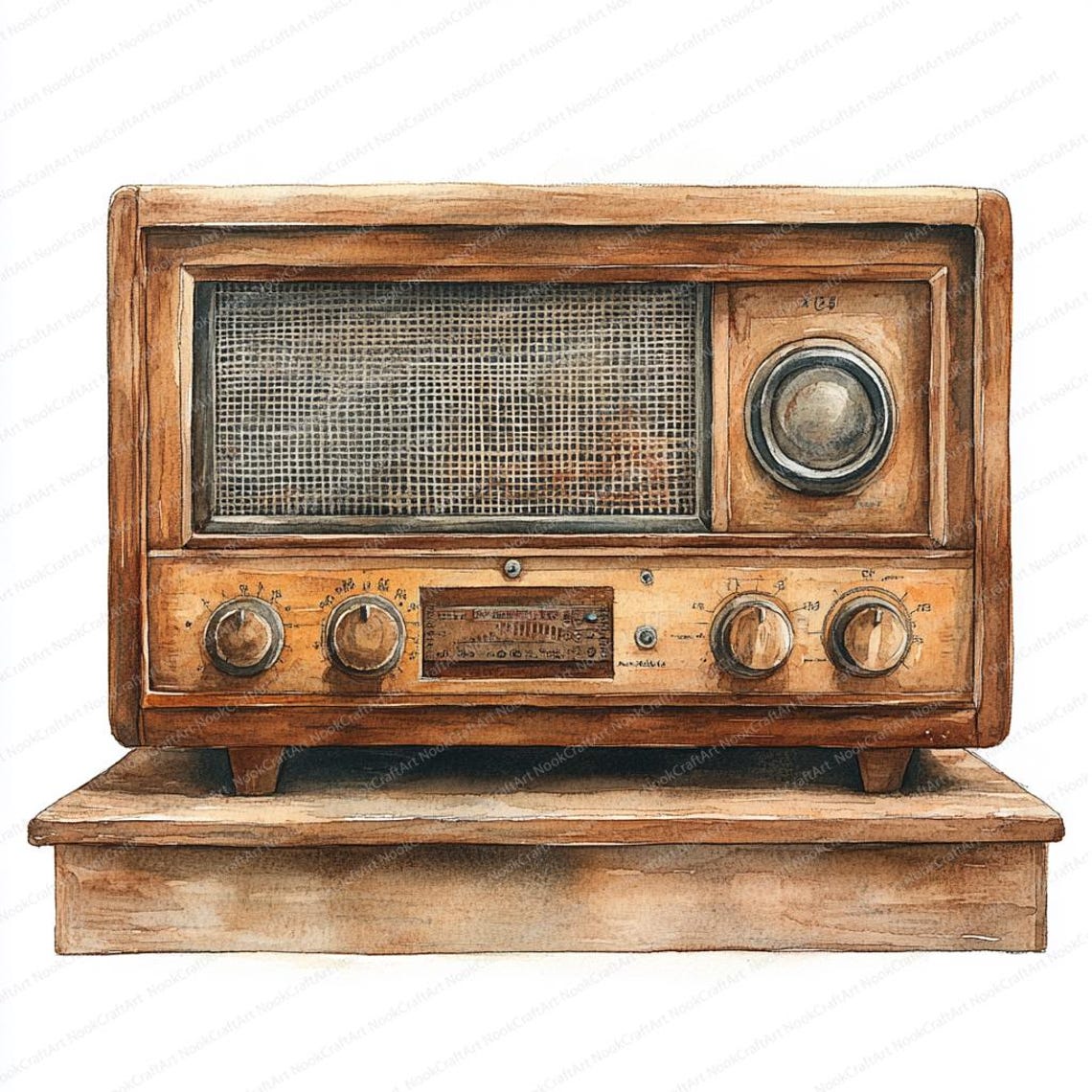20 Vintage Radio Clipart | Retro Radio Design Elements| Printable ...