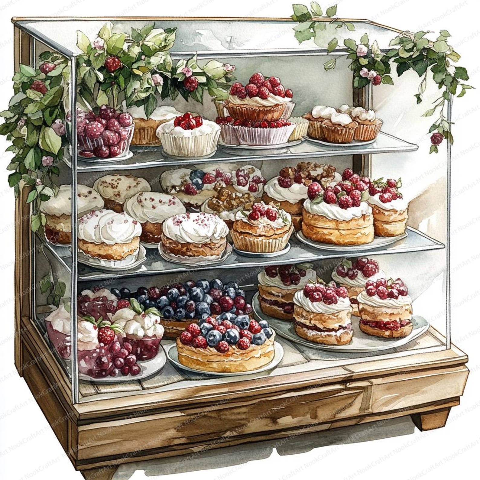24 Bakery Spring Pastries Clipart | Delightful Sweet Treats Collection ...