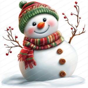 Charming Snowman Clipart Bundle | 14 Adorable High-quality Designs ...