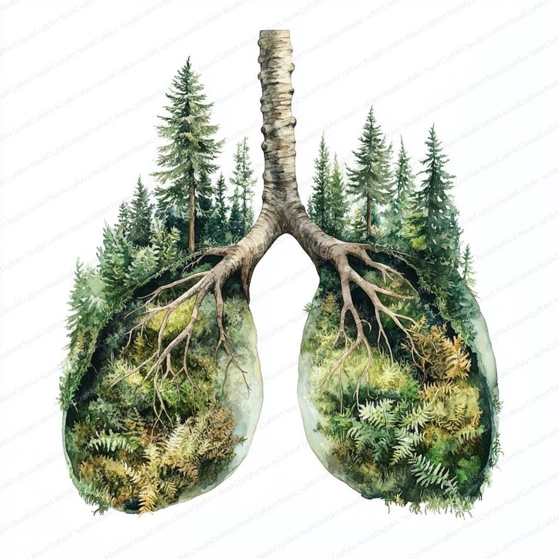 24 Forest Lungs Clipart | Enchanted Nature Illustration | Printable ...