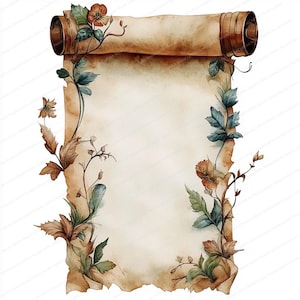 18 Medieval Decorative Scroll Clipart | Vintage Manuscript Art ...