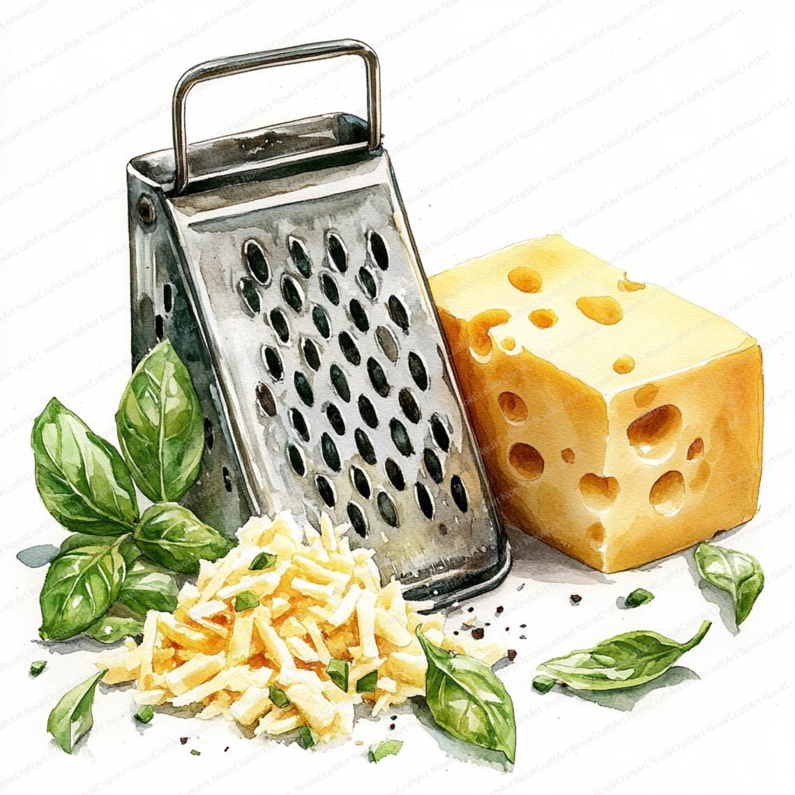 24 Grated Cheese Clipart Pack | Cheese Grater and Shredded Cheese ...