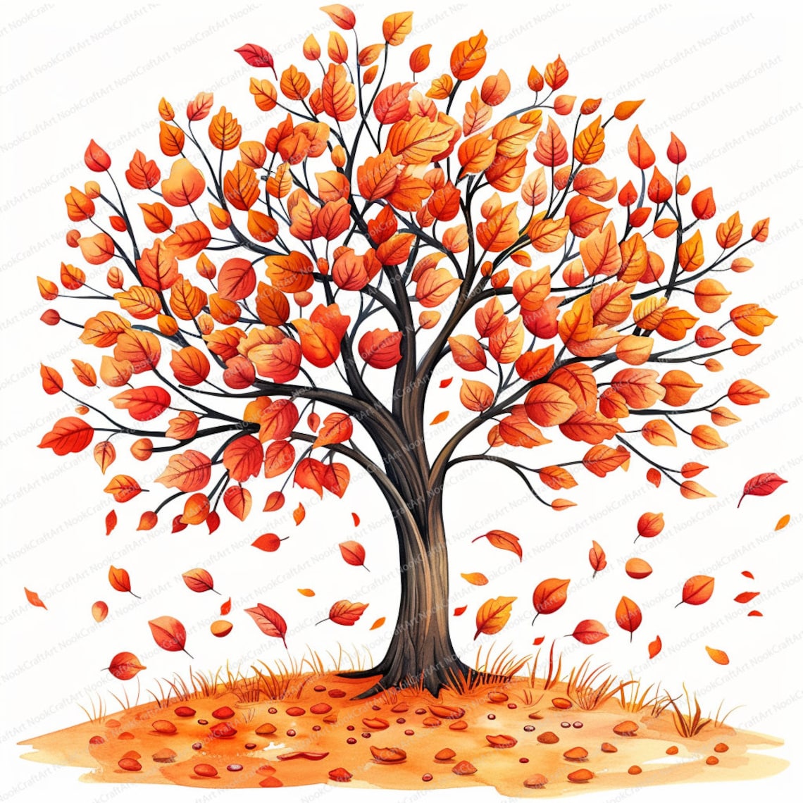 Set of 22 Autumn Tree Leaves Clipart Images Autumn Clipart High Quality ...