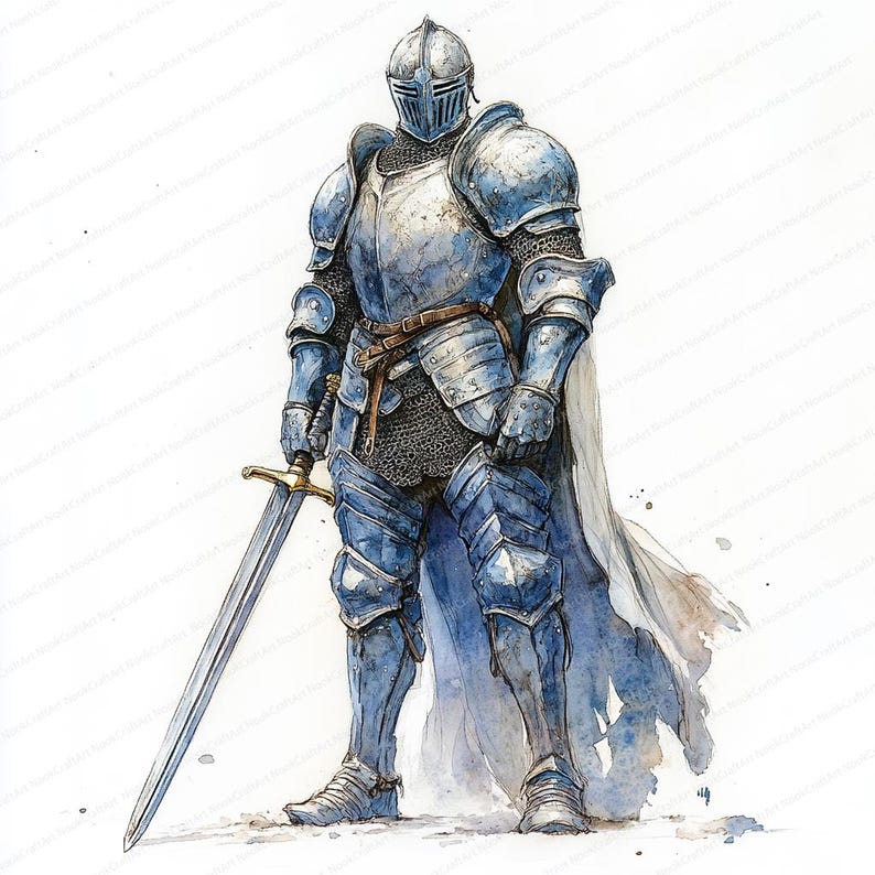 16 Knight Armor Prince Clipart | Sword-wielding Royal Artwork ...