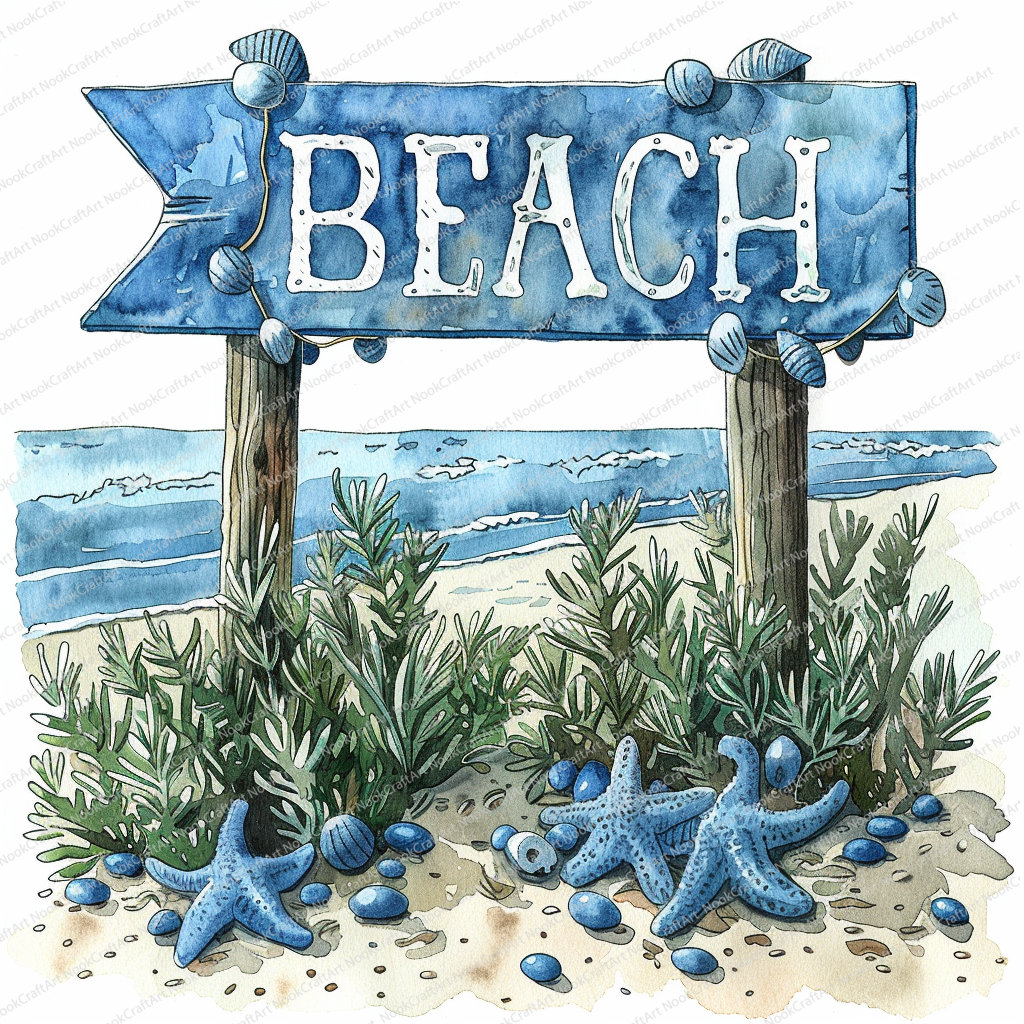 Watercolor Nautical Collection Clipart | 20 Beach Clipart | High ...