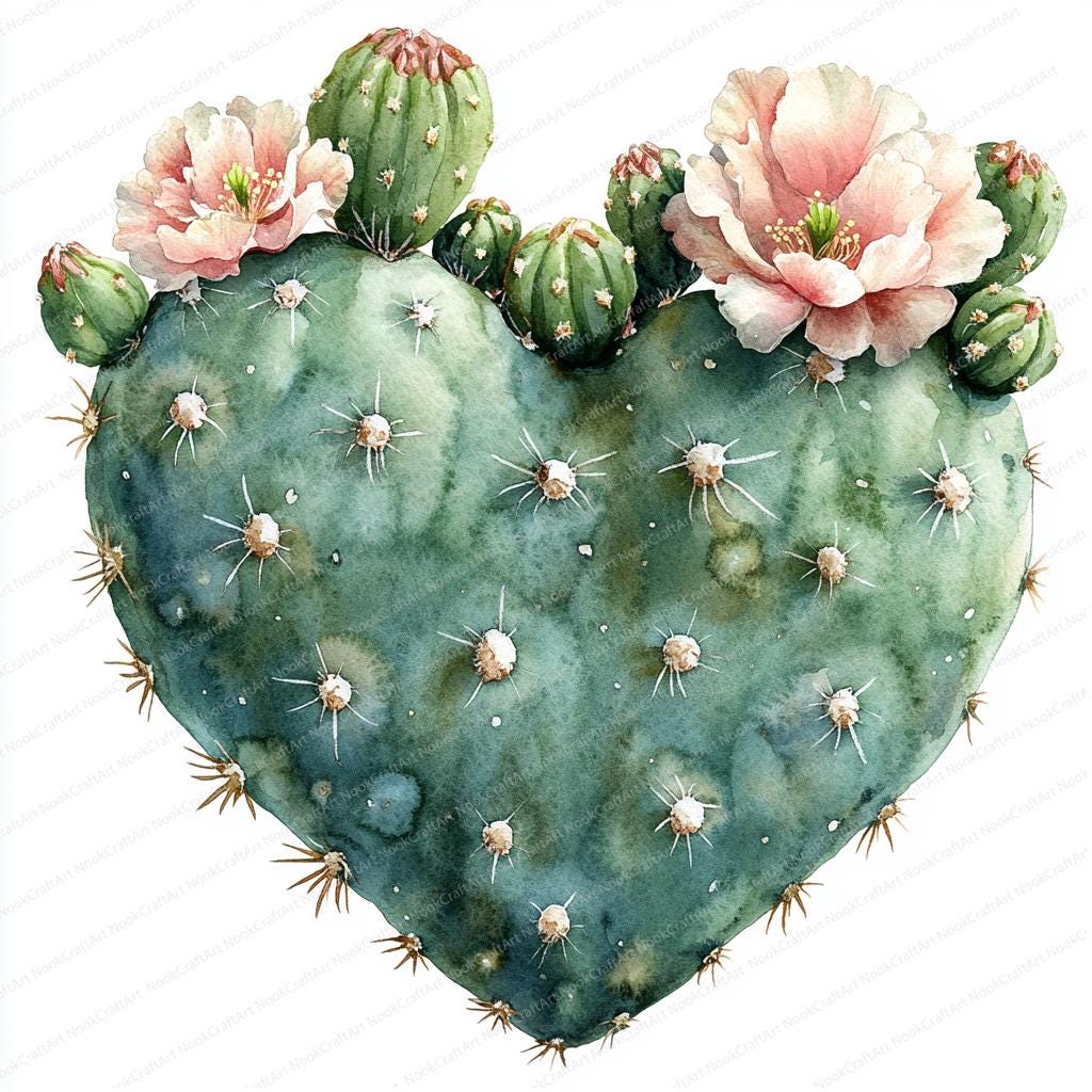 20 imágenes prediseñadas de cactus en forma de corazón / Diseño ...