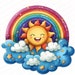 12 Sun and Rainbow Clipart | Sun and Rainbow Illustrations | Digital ...