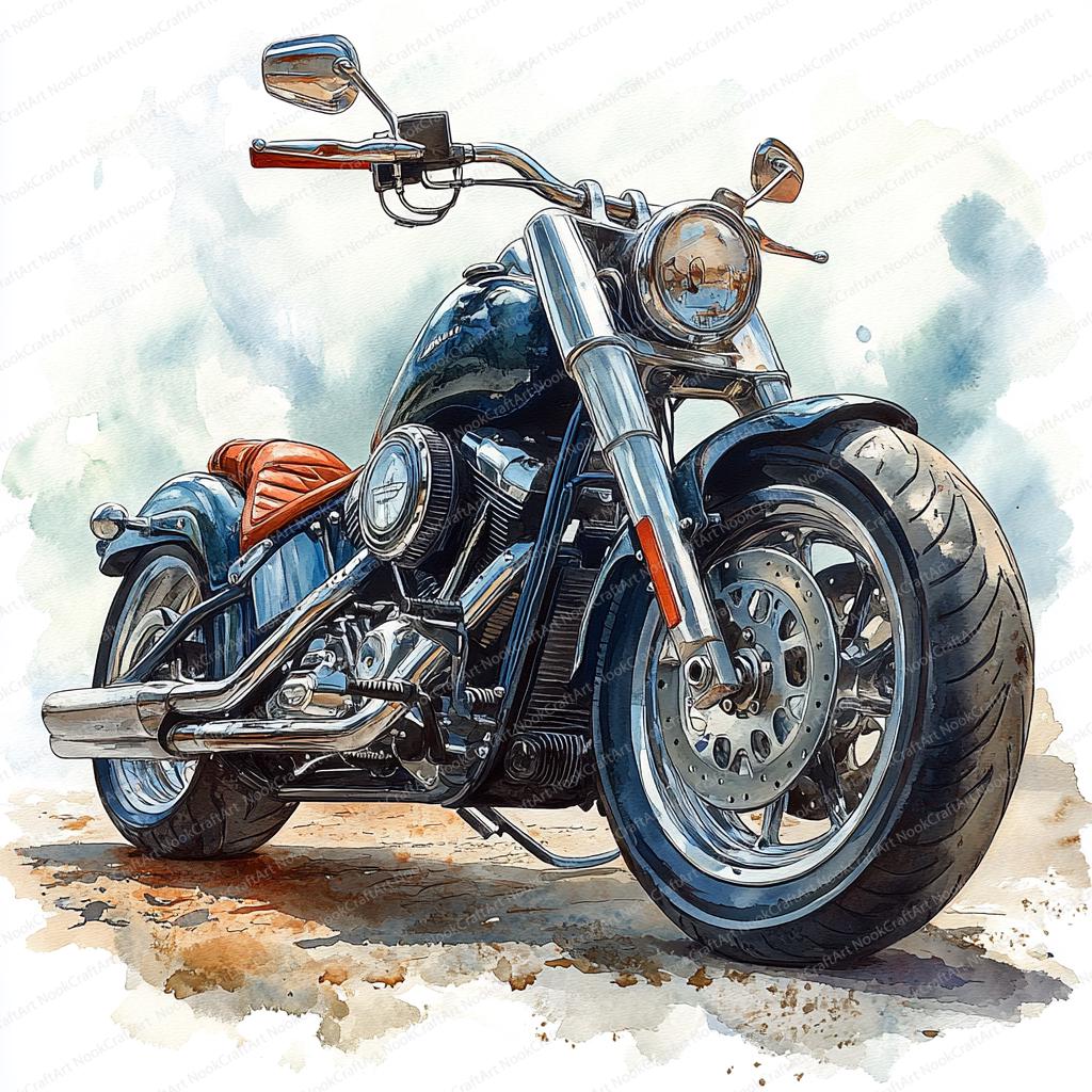 18 Classic Chopper Clipart Set | Vintage Motorcycle Graphics ...