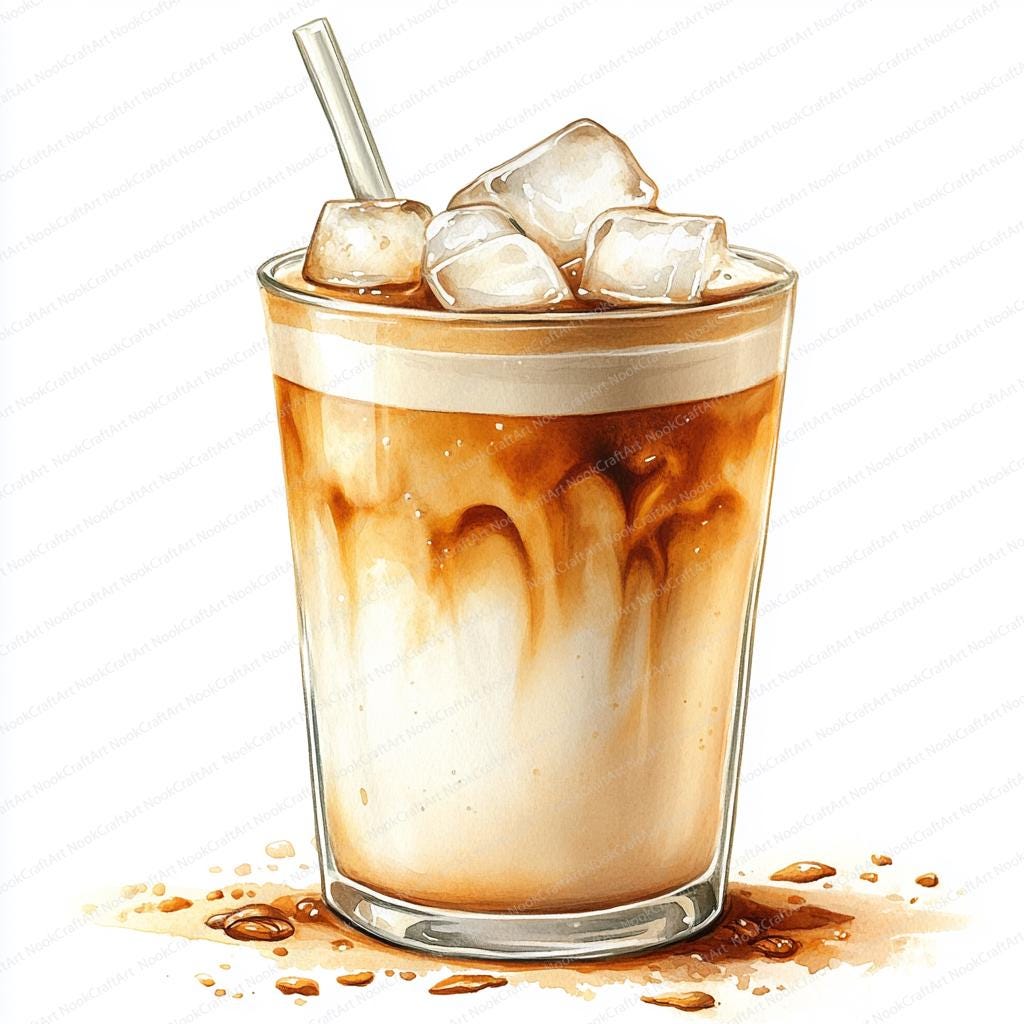 24 Iced Latte Clipart | Refreshing Coffee Graphics | Printable ...