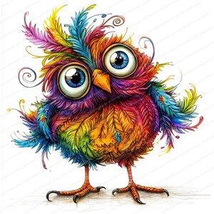 Disheveled Bird Clip Art | 14 High Res Watercolor Jpgs | Printable ...