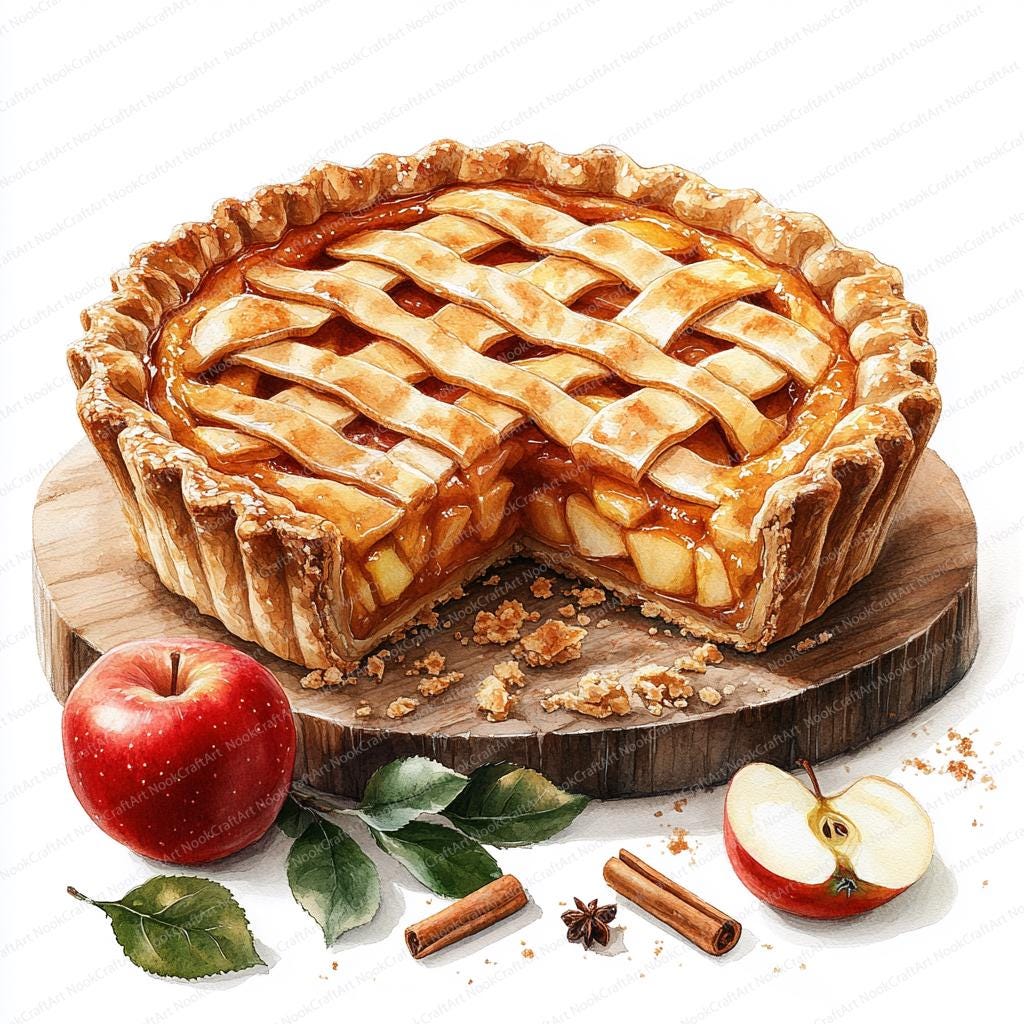20 Apple Pie Clipart Set | Delicious Desserts Illustration Pack ...