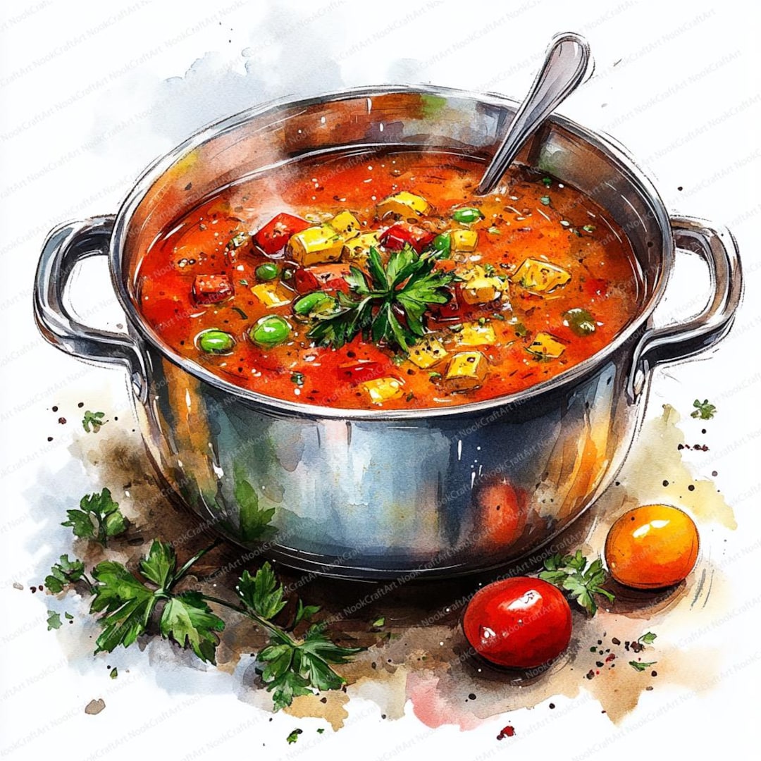 20 Boiling Soup Pot Clipart | Cooking Illustration Graphics| Printable ...